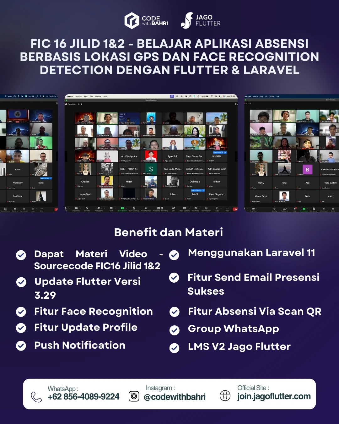 Course Aplikasi Absensi Face Recognition, Face Detection & Berbasis Lokasi GPS, Absensi via Scan ...