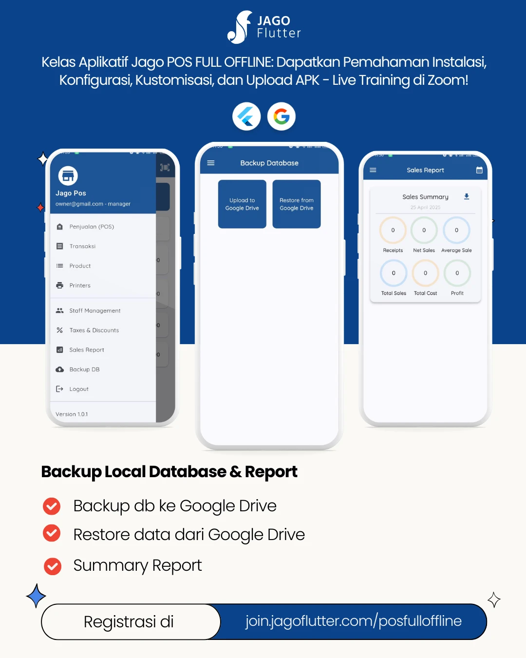 AFC Batch 2: Aplikasi Android POS Full Offline Dengan Flutter & SQLite, Fitur Backup DB ...