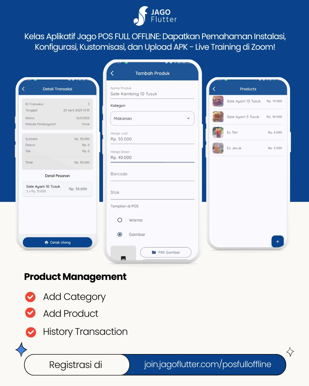 AFC Batch 2: Aplikasi Android POS Full Offline Dengan Flutter & SQLite, Fitur Backup DB ...